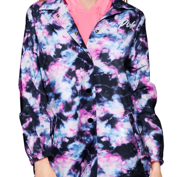PINK Victoria's Secret | Jackets & Coats | Bnwt Pink Tye Dye Coachs ...